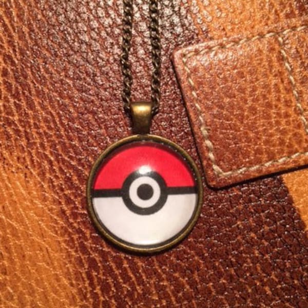 Pokeball Necklace - Etsy