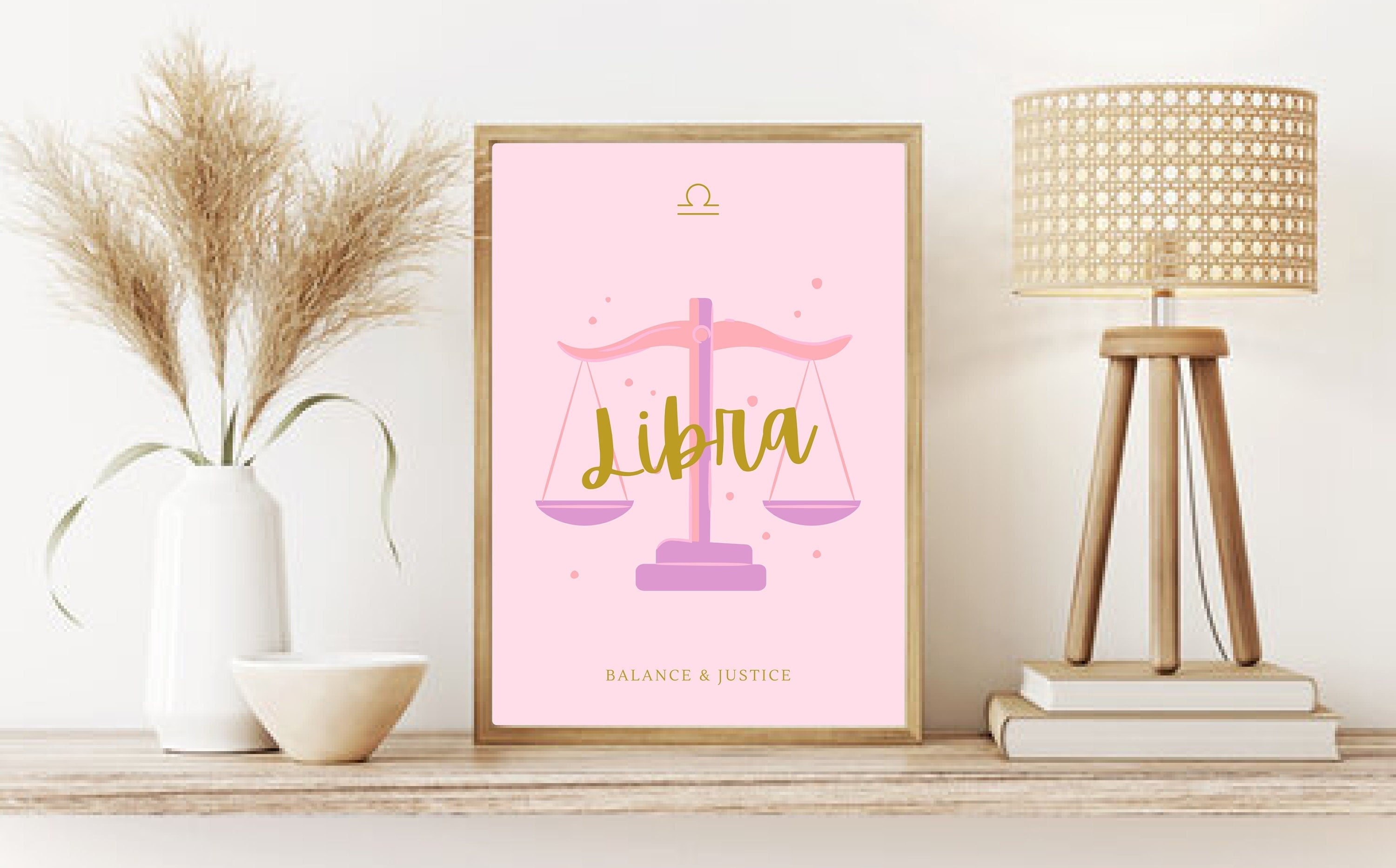 Libra Astrology Zodiac Art Print Digital - Etsy