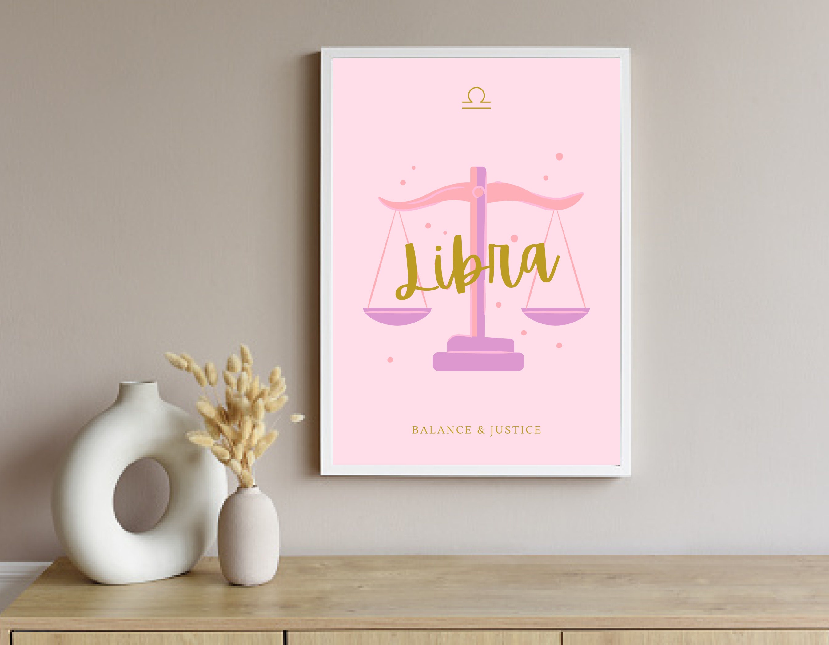 Libra Astrology Zodiac Art Print Digital - Etsy