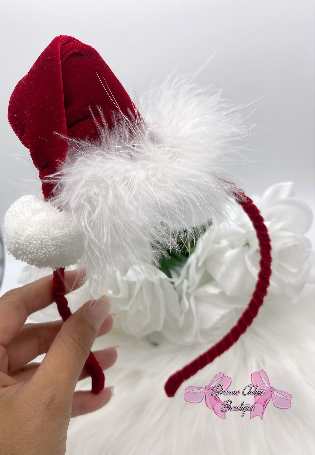 Santa Claus Hat Headband / Girls Headband/ Christmas Headband/ Teen ...