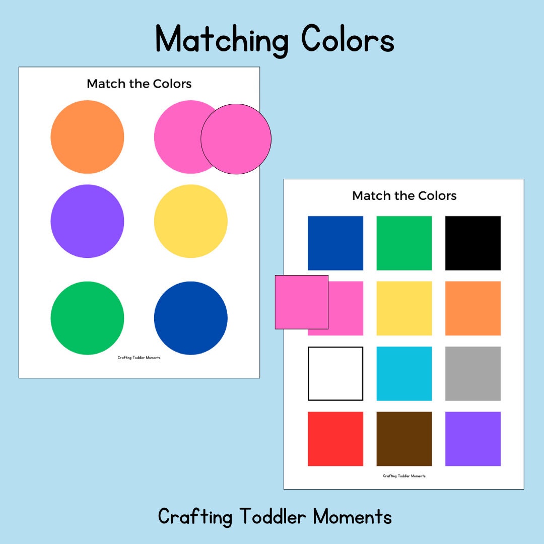 Color Matching Activity - Etsy