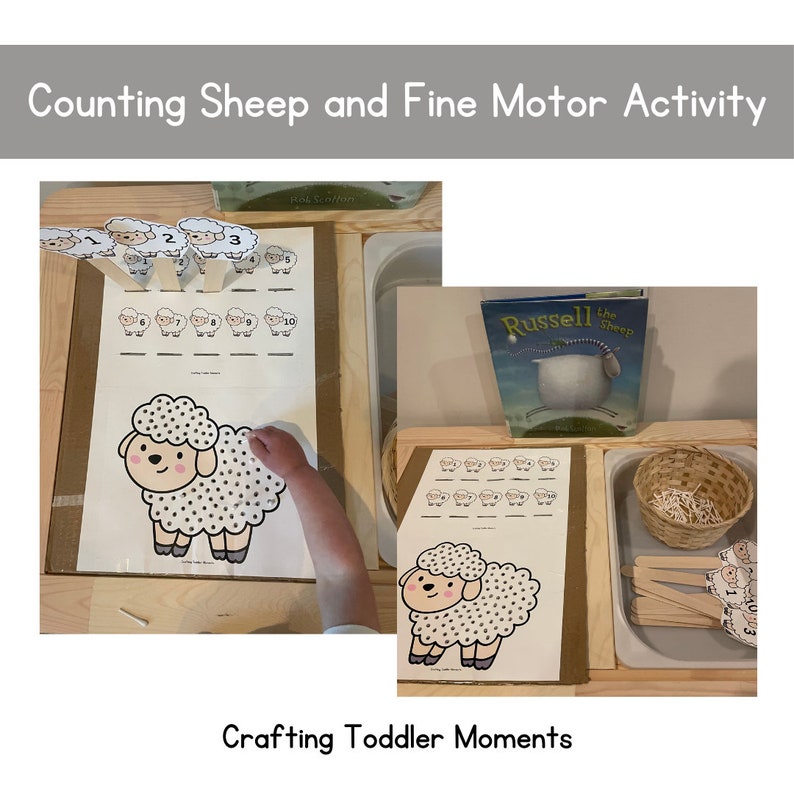 Counting Sheep and Fine Motor Activity - Etsy