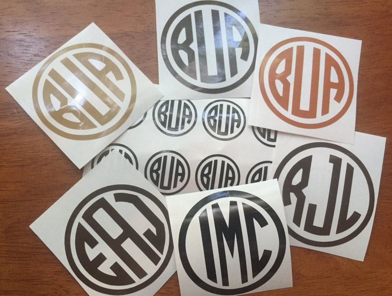 Custom Circle Monogram - Etsy