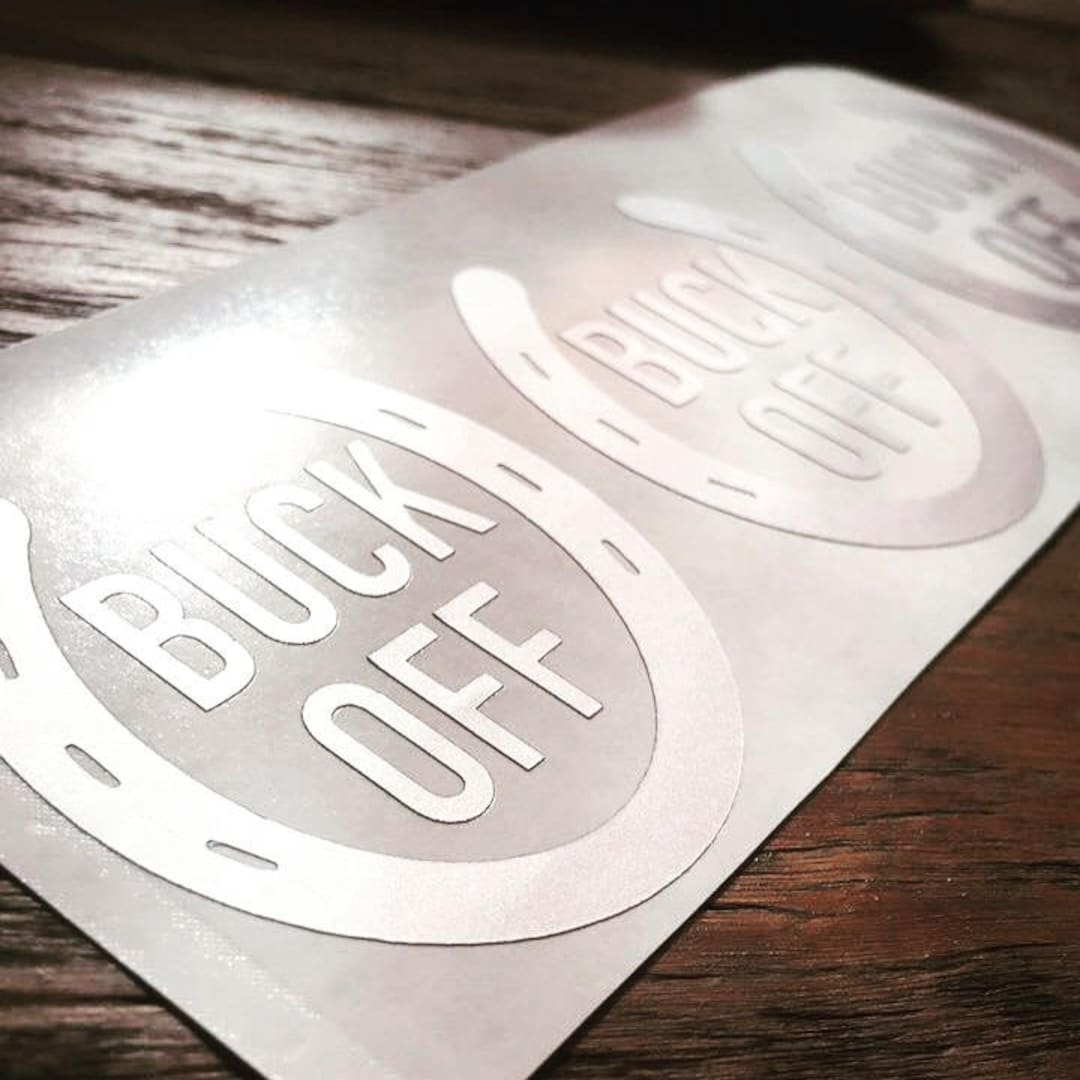 BUCK OFF Horse Shoe Decal - Etsy