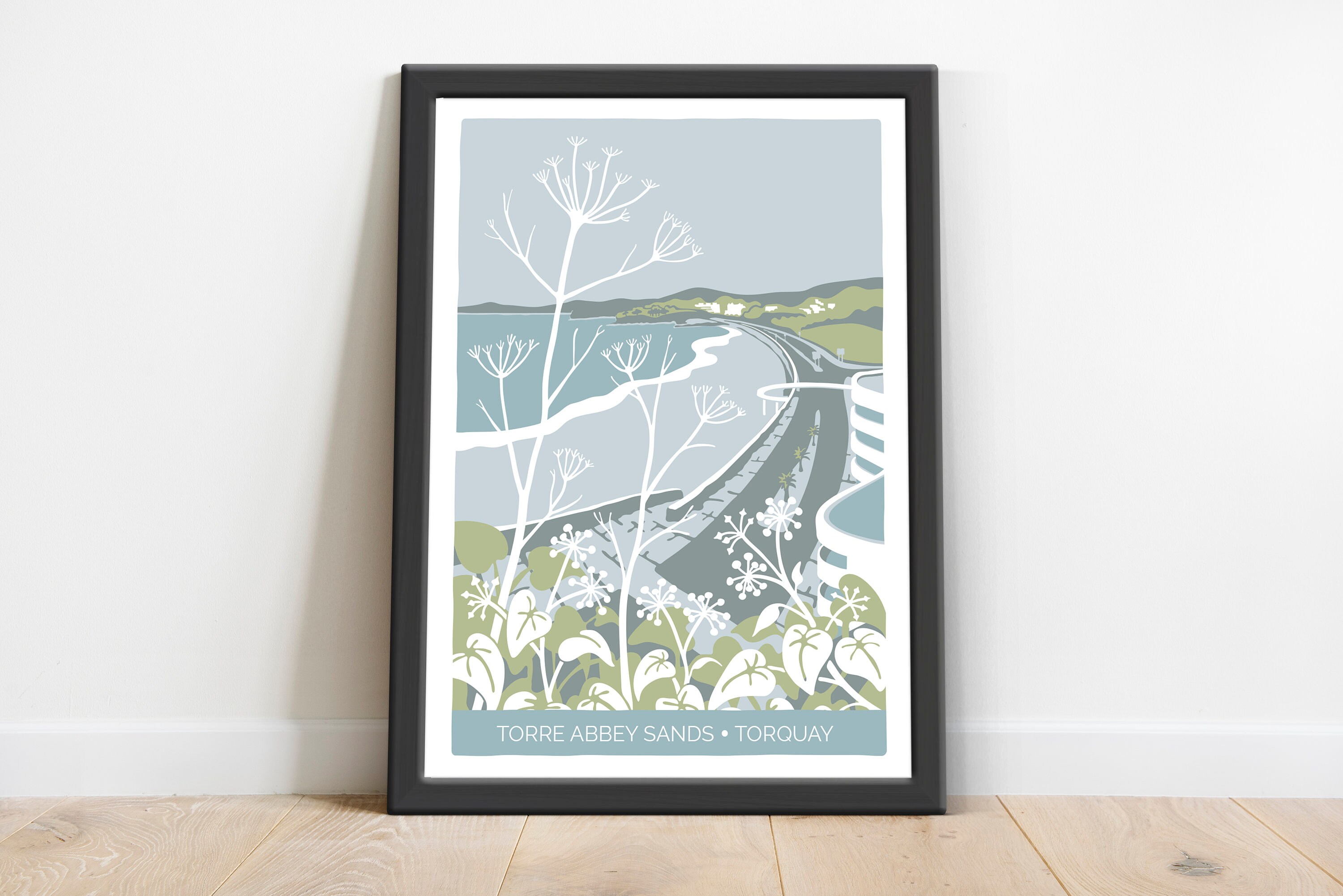 Coastal Art Torre Abbey Sands in Torquay Devon - Etsy