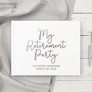 Retirement Guest Book Retirement Party Gift Idea for Leaving Party ...