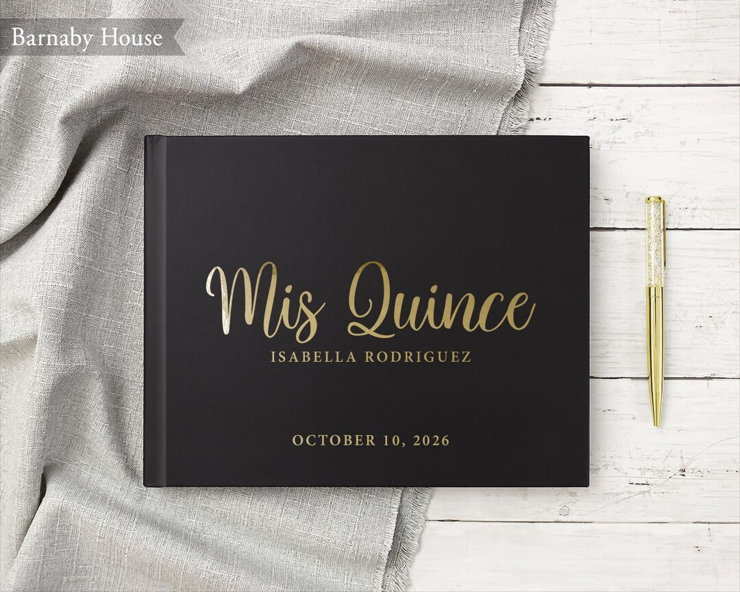 Quinceañera Guest Book Gift Idea, Mis Quince Party Book, Quinceanera ...