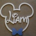 Disney Minnie Mouse Silhouette Name Decor, Wooden Minnie Mouse With Bow ...