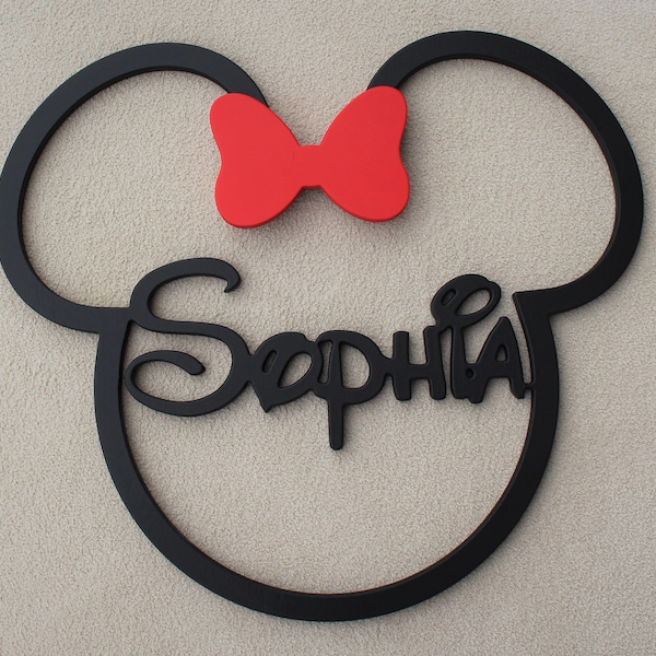 Minnie Mouse Wall Names - Etsy