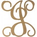 Wooden Letter Vine Script Monogram Letters Wall Hanging - Etsy