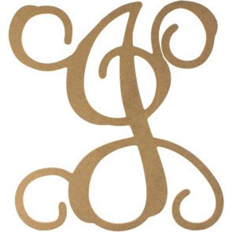 Wooden Letter Vine Script Monogram Letters Wall Hanging - Etsy