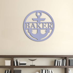 Anchor Name Sign, Anchor With Name, Large Wooden Anchor Monogram ...
