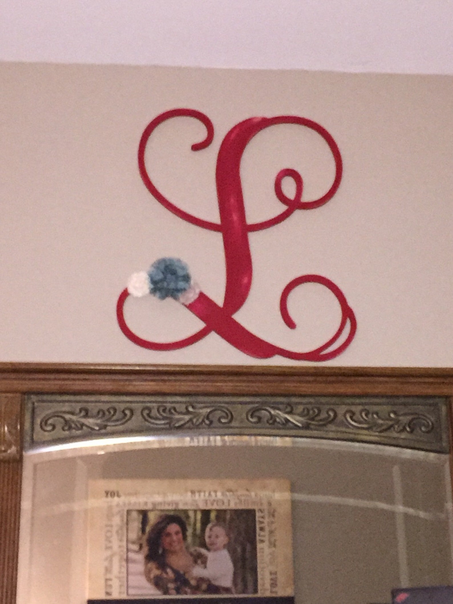 Painted Wooden Monogram Letters Wall Hanging Home Decor | Etsy