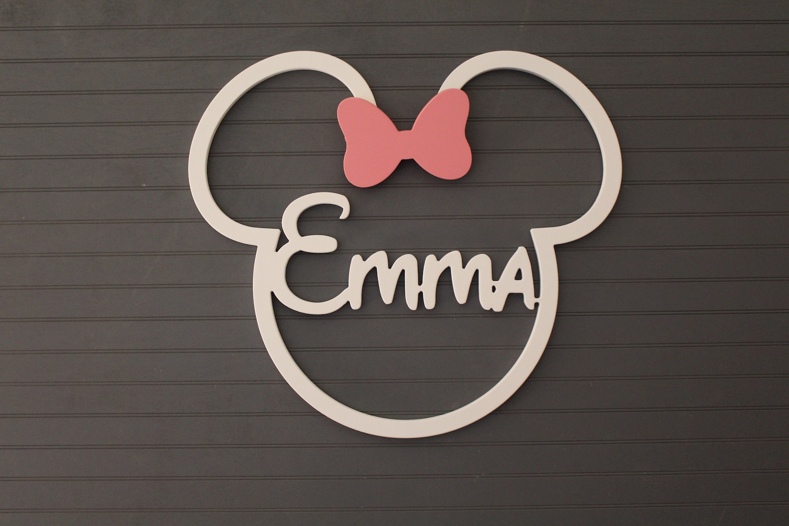 Disney Minnie Mouse Silhouette Name Decor Wooden Minnie Mouse - Etsy