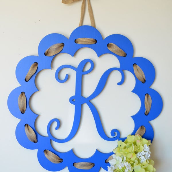 Monogram Door Hanger - Etsy
