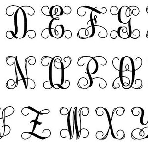 Wooden Letter, Vine Script Monogram Letters, Wall Hanging, Painted ...