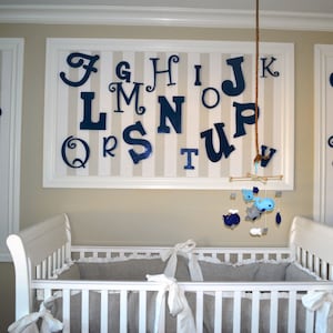 Wooden Alphabet Letters - Wooden Wall Letters - ABC Nursery Decor ...