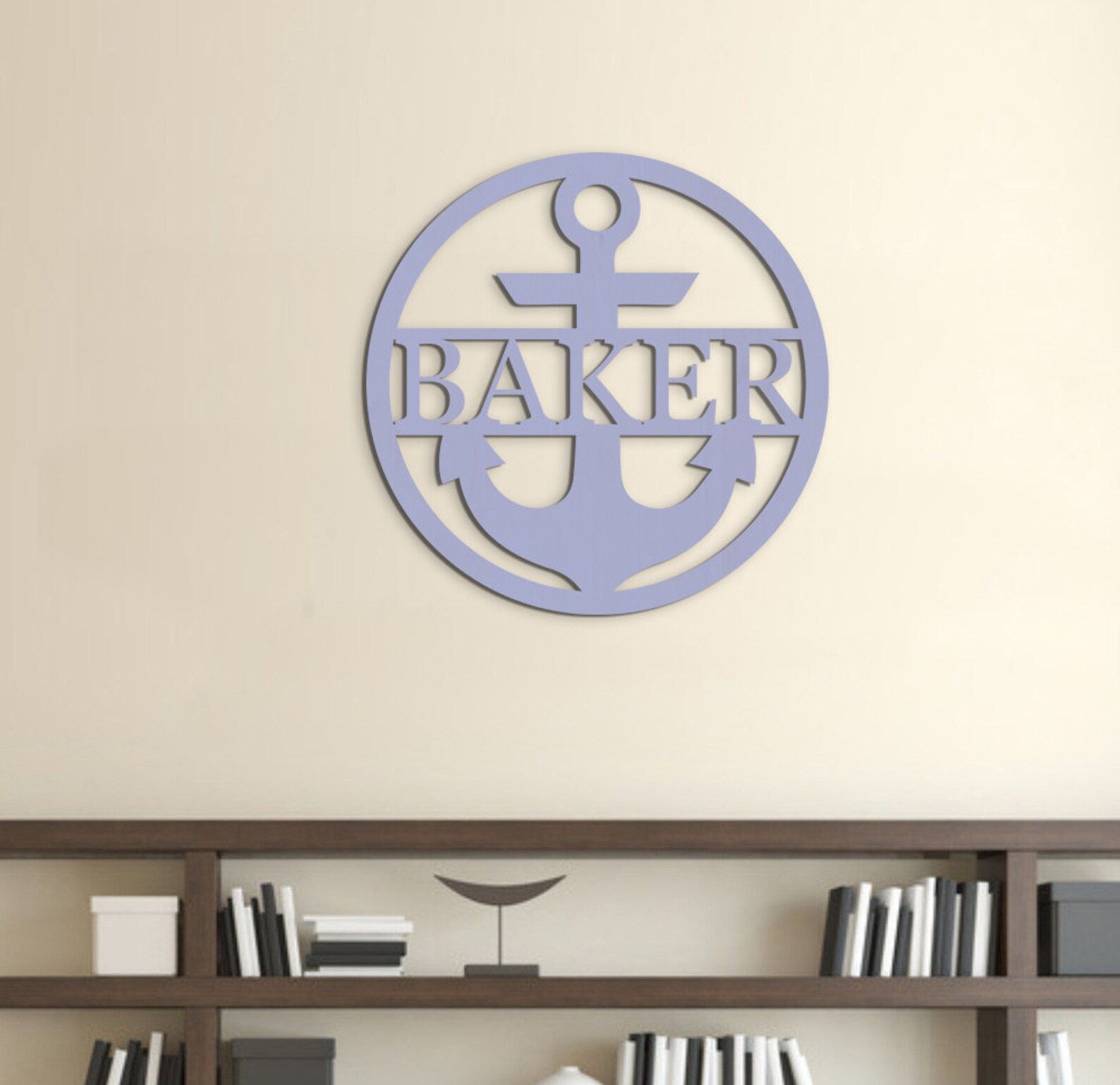 Anchor Name Sign,anchor With Initials, Anchor Artwork, Nursery Decor ...