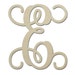 Wooden Letter Vine Script Monogram Letters Wall Hanging - Etsy