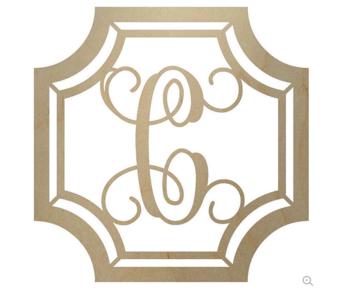 Wooden Monogram Unpainted Wood Monogram Wood Letters With - Etsy