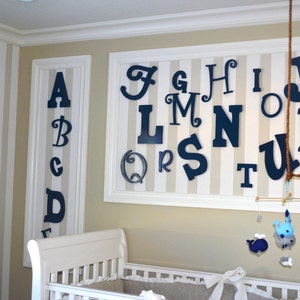 Wooden Alphabet Letters - Wooden Wall Letters - ABC Nursery Decor ...