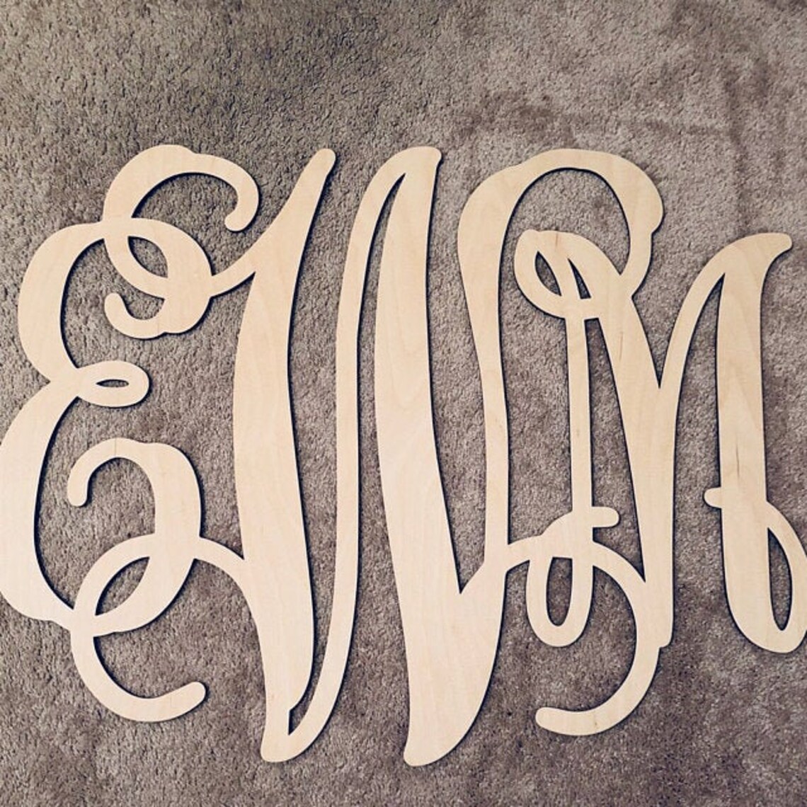 Large Wooden Monogram Wall Hanging Painted Initials Photo Prop - Etsy