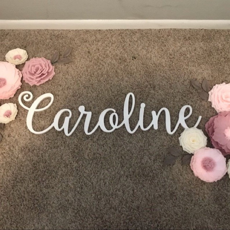 Backdrop Name Sign Wooden Name Cutout Painted Name Wall - Etsy