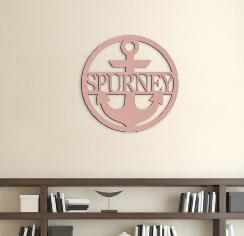 Anchor Name Sign,anchor With Initials, Anchor Artwork, Nursery Decor ...