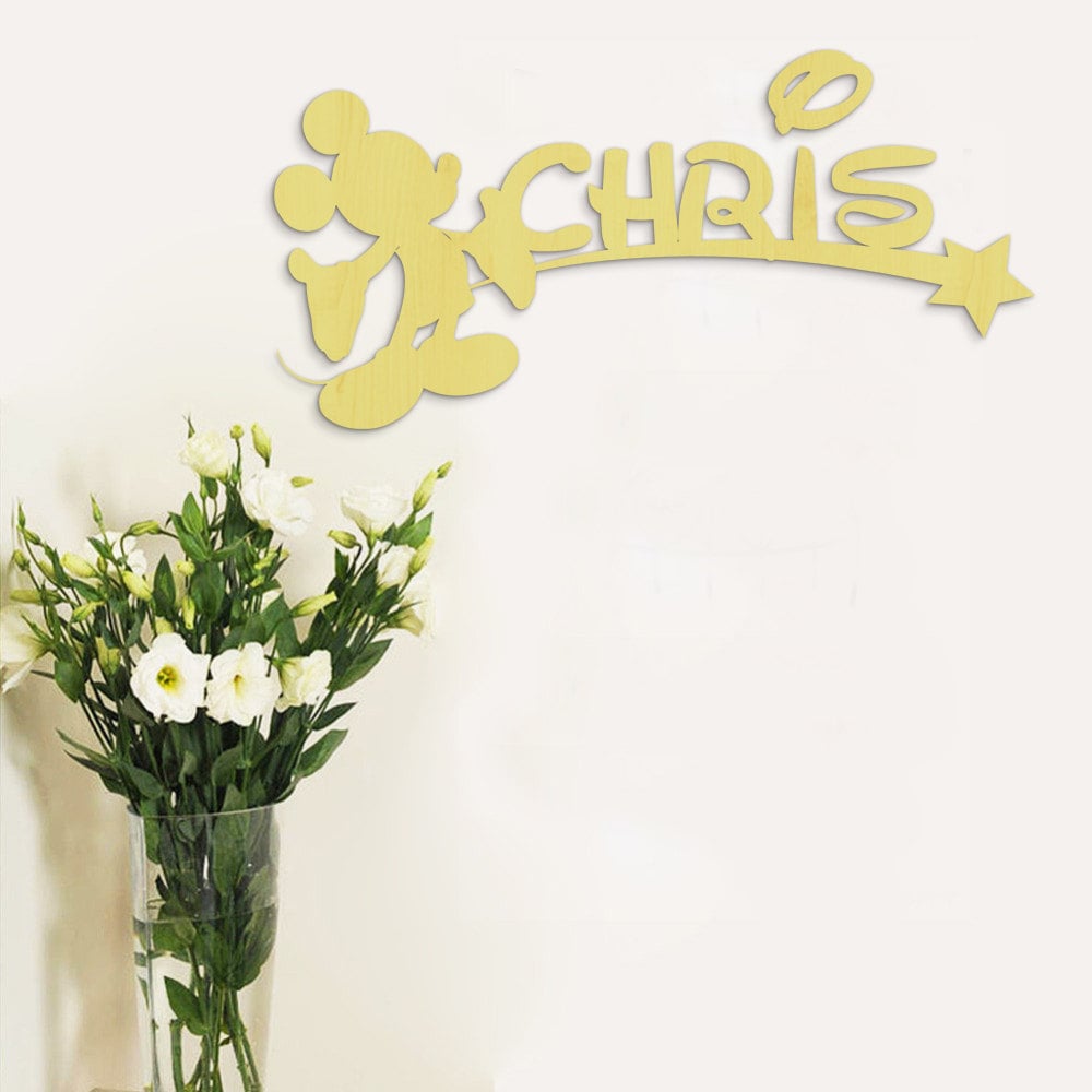Disney Mickey Mouse Monogram Baby Boys Wooden Name Sign - Etsy