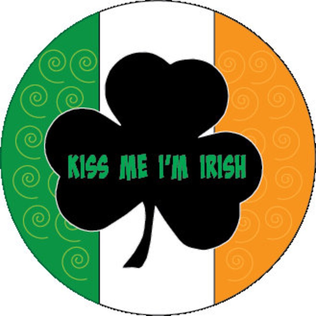 Kiss Me I'm Irish, Clover Graphic, Ireland Sticker Design, SVG Digital ...