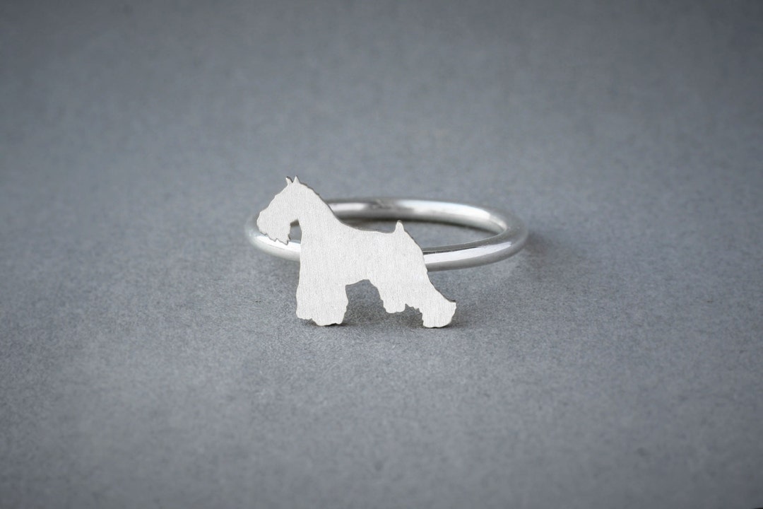 Sterling Silver Schnauzer Ring: Handmade Dog Breed Jewelry - Etsy