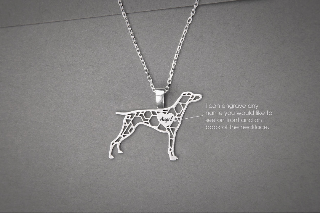 Personalised GERMAN Shorthair POINTER Necklace - German Pointer Name ...