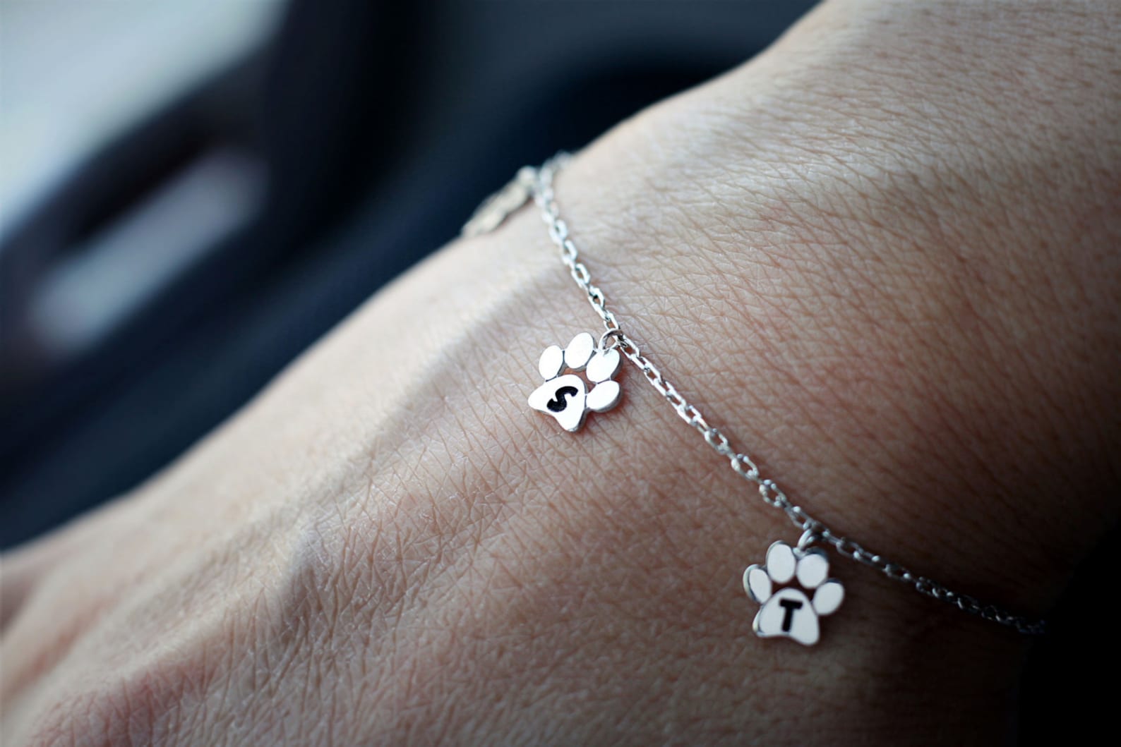 PERSONALISED Small Paw Bracelet Paw Bracelet Dog Paw Cat | Etsy