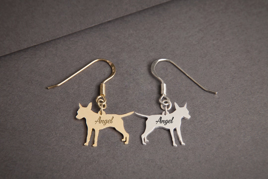 PINSCHER Dangle Earring - Miniature Pinscher Earrings - Dangle Earrings ...