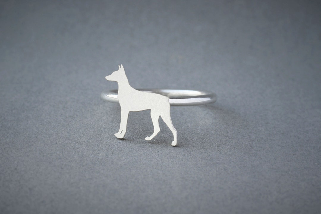 DOBERMAN RING / Doberman Ring / Silver Dog Ring / Dog Breed Ring ...