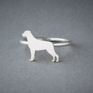 ROTTWEILER RING / Rottweiler Ring / Silver Dog Ring / Dog Breed Ring ...