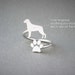 Adjustable Spiral ROTTWEILER and PAW Ring / Rottweiler Ring / Paw Ring ...