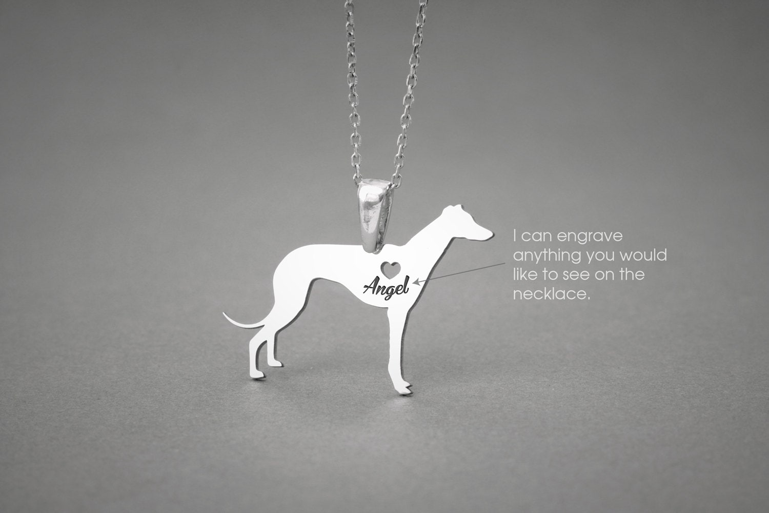 GREYHOUND Dog NAME Necklace Greyhound Name Jewelry | Etsy