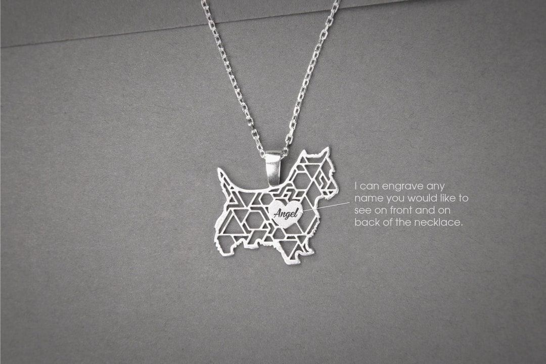 Personalised YORKSHIRE TERRIER Necklace - Yorkie Name Jewelry - Westie ...