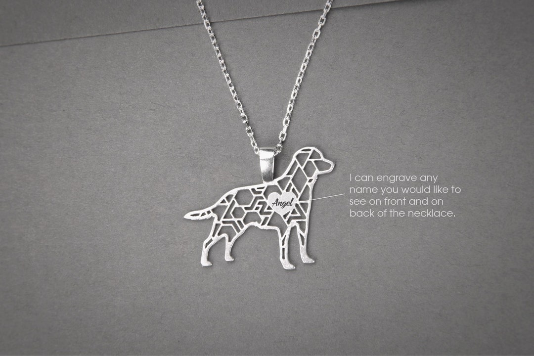 Personalised LABRADOR RETRIEVER Necklace - Labrador Retriever Name ...
