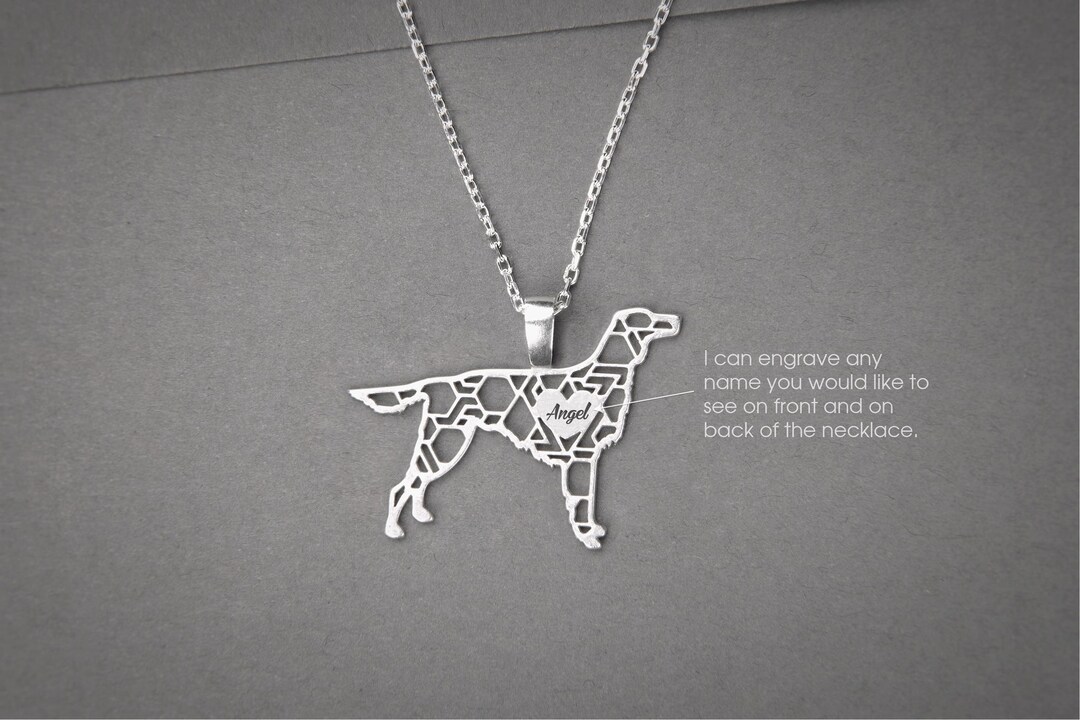 Personalized Irish Setter Necklace: Sterling Silver Dog Breed Jewelry ...