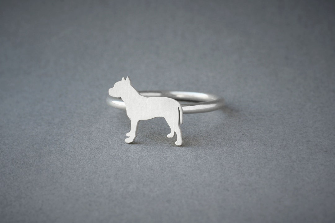 PITBULL RING / Pitbull Ring / Silver Dog Ring / Dog Breed Ring / Silver ...