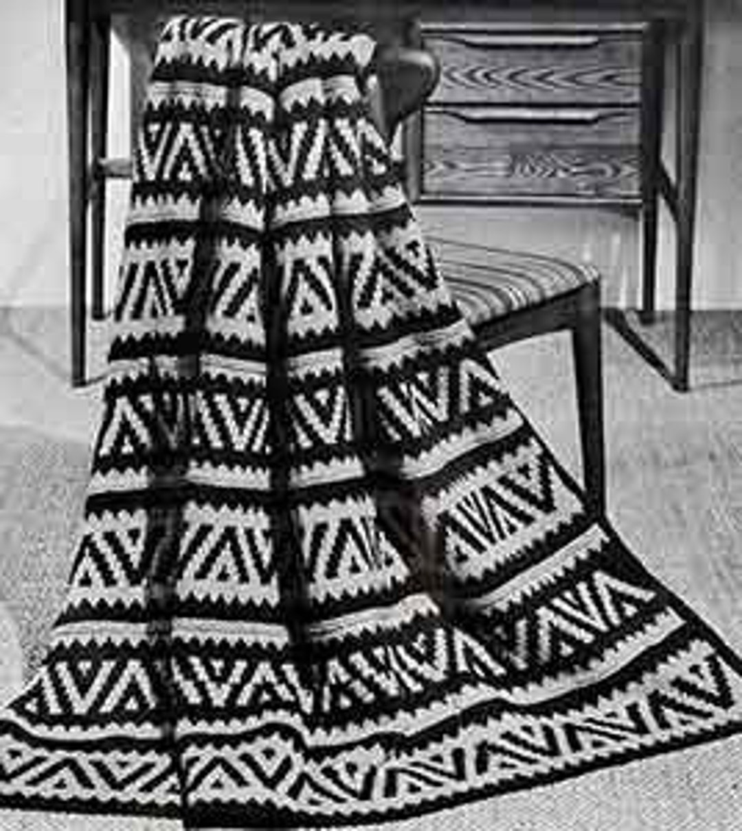 Nostalgic Mohawk Valley Afghan Knitting Instructions - Etsy