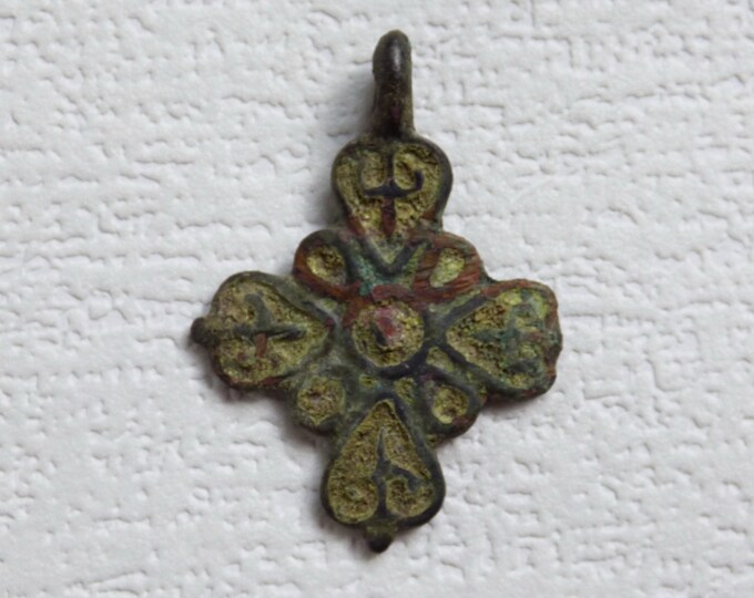 Very Rare Antique Viking Enameled Cross Pendant 10-12th Century ...
