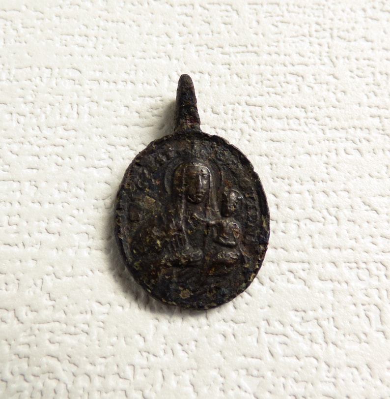 Rare 1600s Antique Bronze Catholic Medal Ancient - Etsy