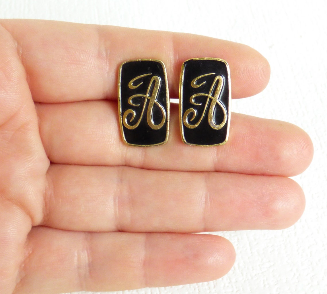 Soviet Cufflinks With Letters A Vintage Personalized Cufflinks - Etsy