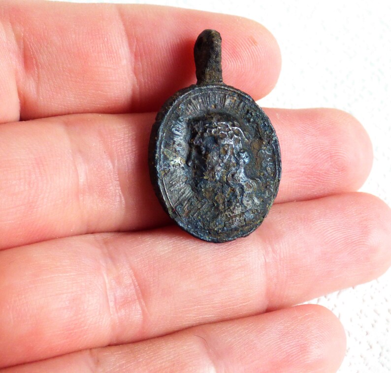 Rare 1600s Antique Bronze Catholic Medal Ancient - Etsy