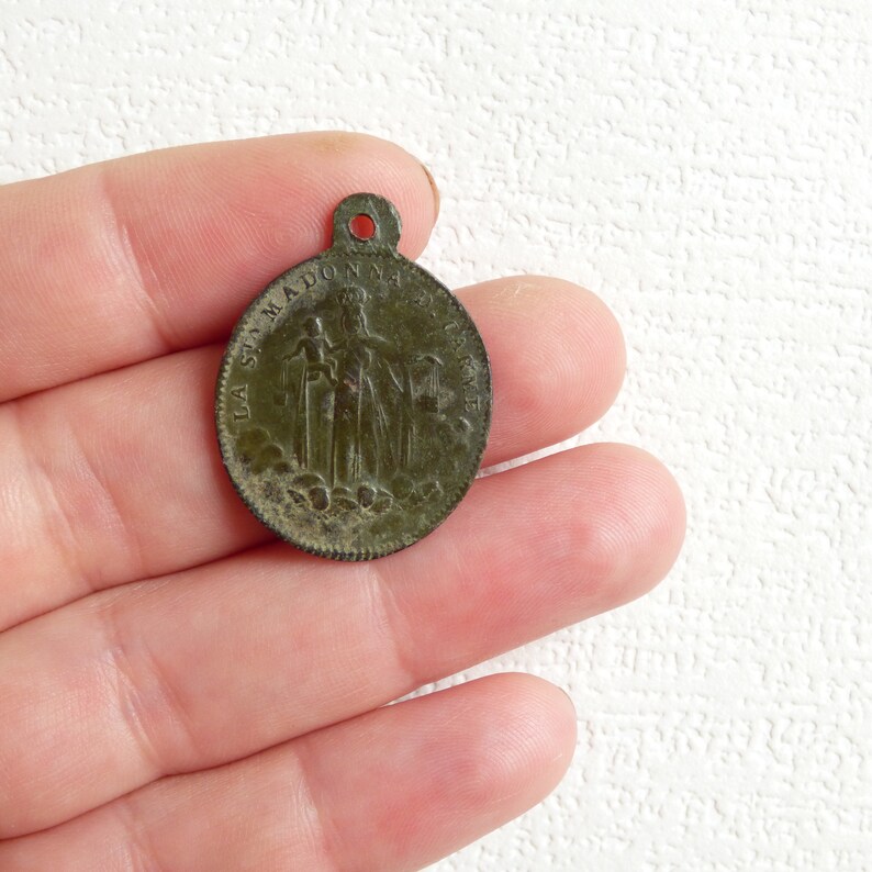 Antique Bronze Catholic Medal St Anthony Religious Vintage Our - Etsy