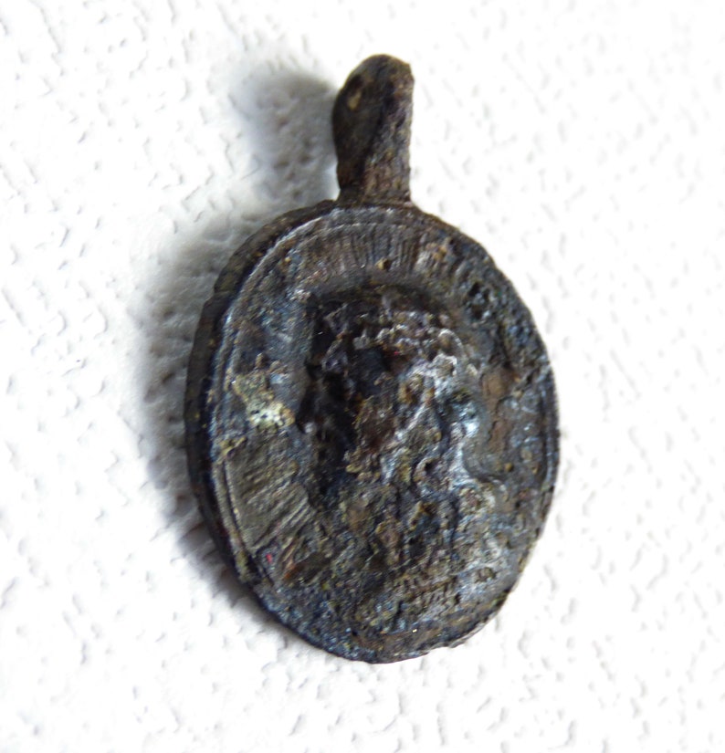 Rare 1600s Antique Bronze Catholic Medal Ancient - Etsy