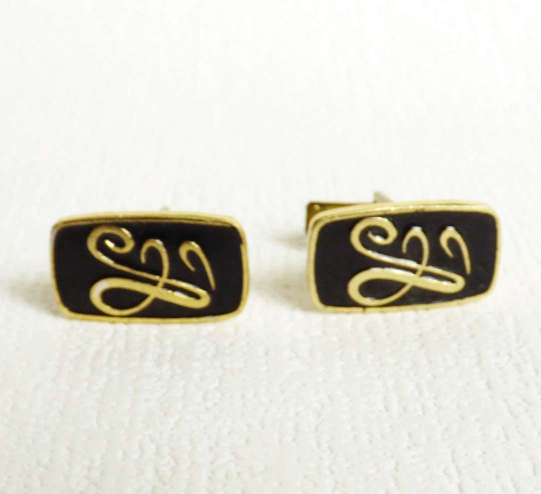 Soviet Cufflinks With Letters A Vintage Personalized Cufflinks Russian ...